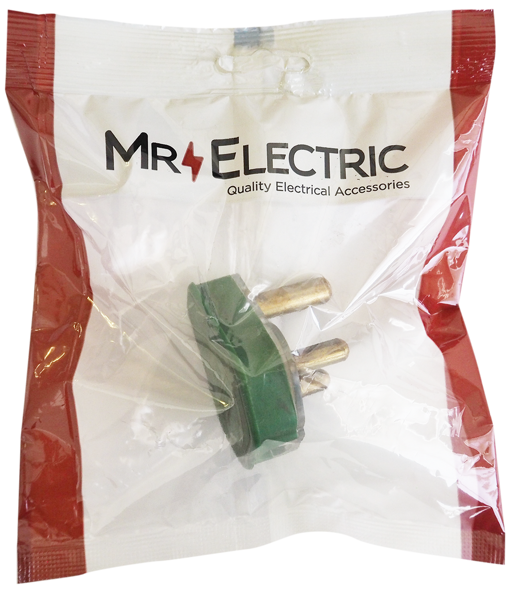 PRE-PACK PLUG TOP 3 PIN 15A GREEN – Mr Electric