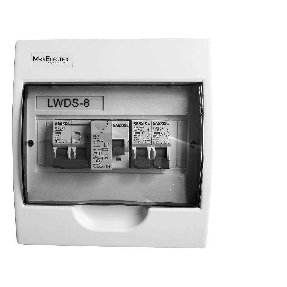 PVC SIMPLEX DISTRIBUTION BOARD - 8 WAY SURFACE – Mr Electric