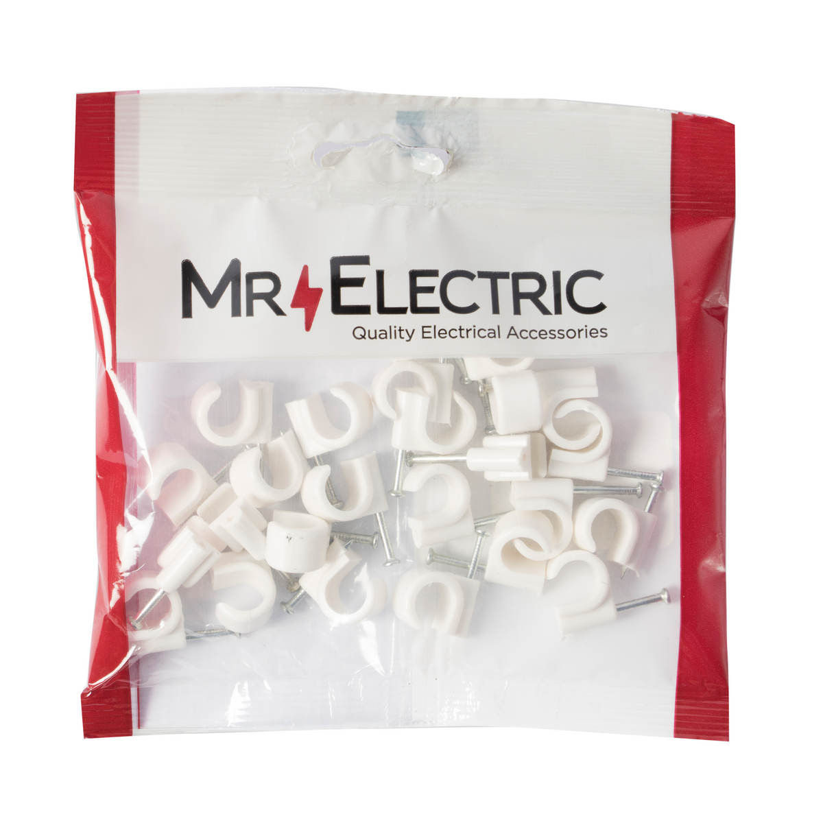 PRE-PACK ROUND CABLE CLIPS 10MM WHITE (PP25) – Mr Electric