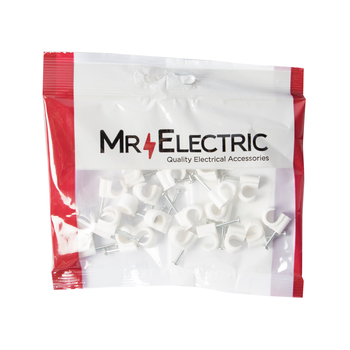 PRE-PACK ROUND CABLE CLIPS 7MM WHITE (PP25) – Mr Electric