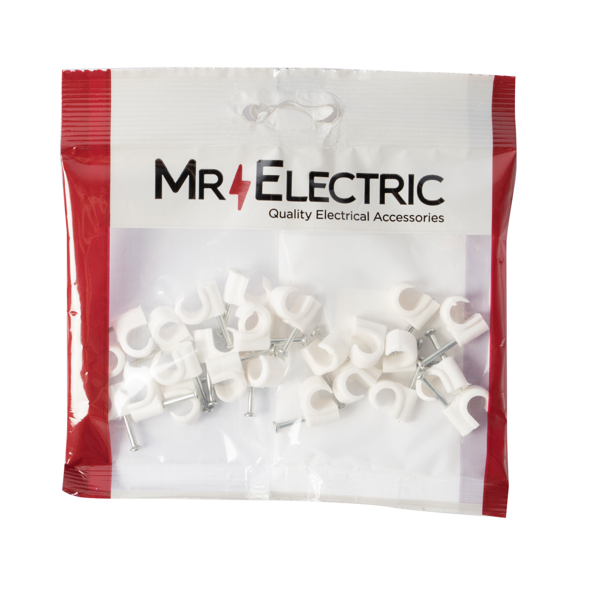 PRE-PACK ROUND CABLE CLIPS 9MM WHITE (PP25) – Mr Electric